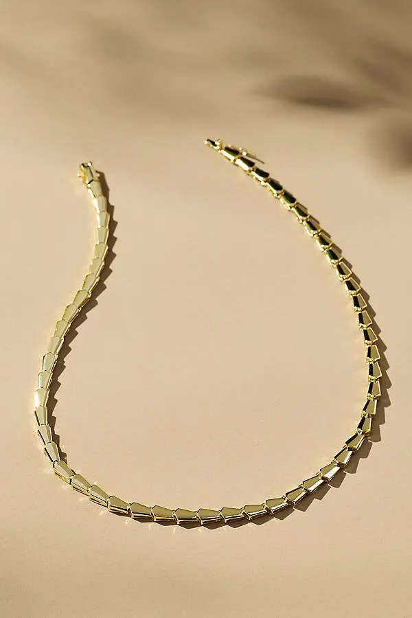 Melinda Maria Serpent Collar Necklace - Gold