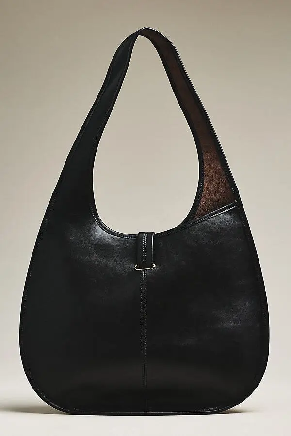 Dolce Vita Nova Leather Buckle Tote - Black
