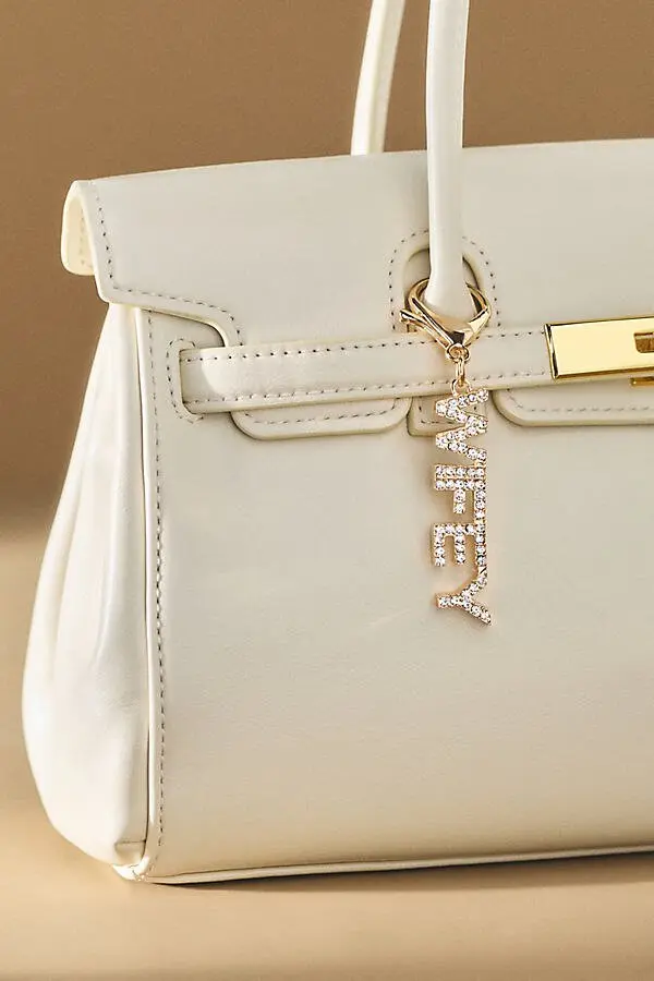 Anthropologie Wifey Bag Charm - Gold