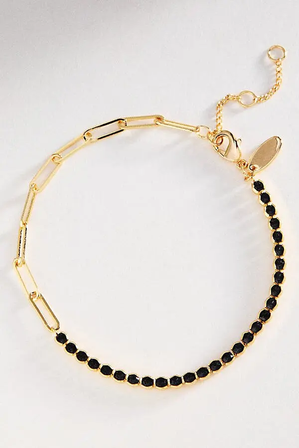 Anthropologie Crystal Bracelet - Graphite