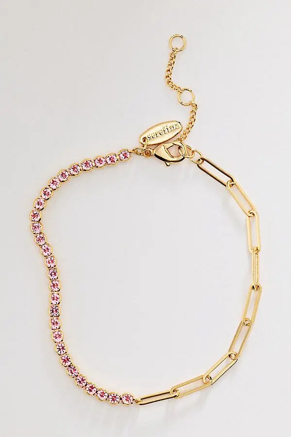 Anthropologie Crystal Bracelet - Light Rose