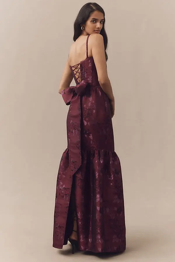 brown maxi dress spaghetti strap Melrose Brown Maxi Dress - 12 main image 0
