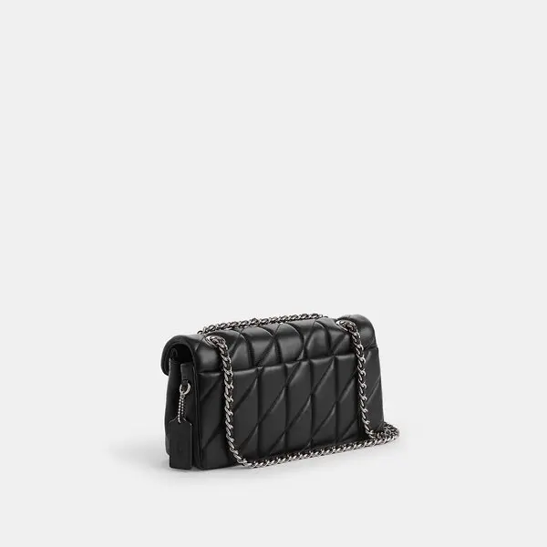 COACH Tabby Shoulder Bag 26 With Pillow Quilting - Silver/black