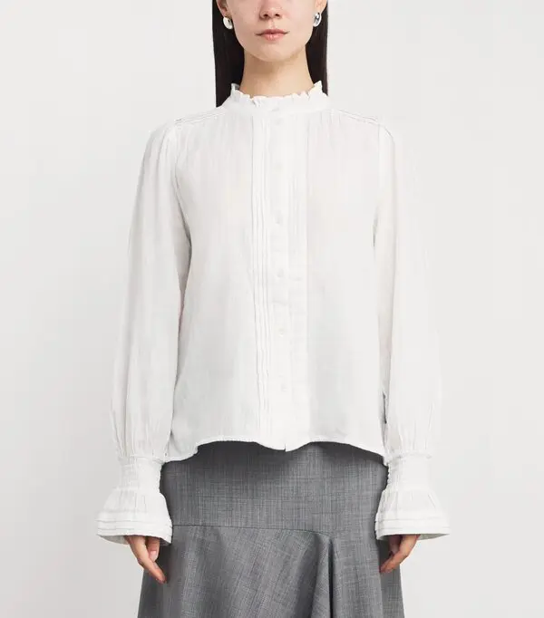 ME+EM Cotton Pleated Blouse