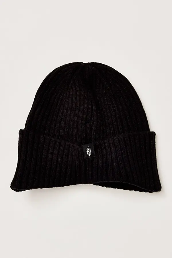 Free People Cozy Camper Beanie - Black