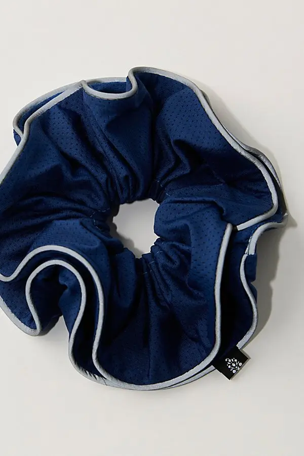 Free People Spotlight Super Reflective Scrunchie - Navy Baby