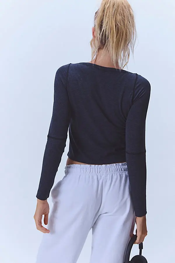 Free People Up Next Long Sleeve Top - Black