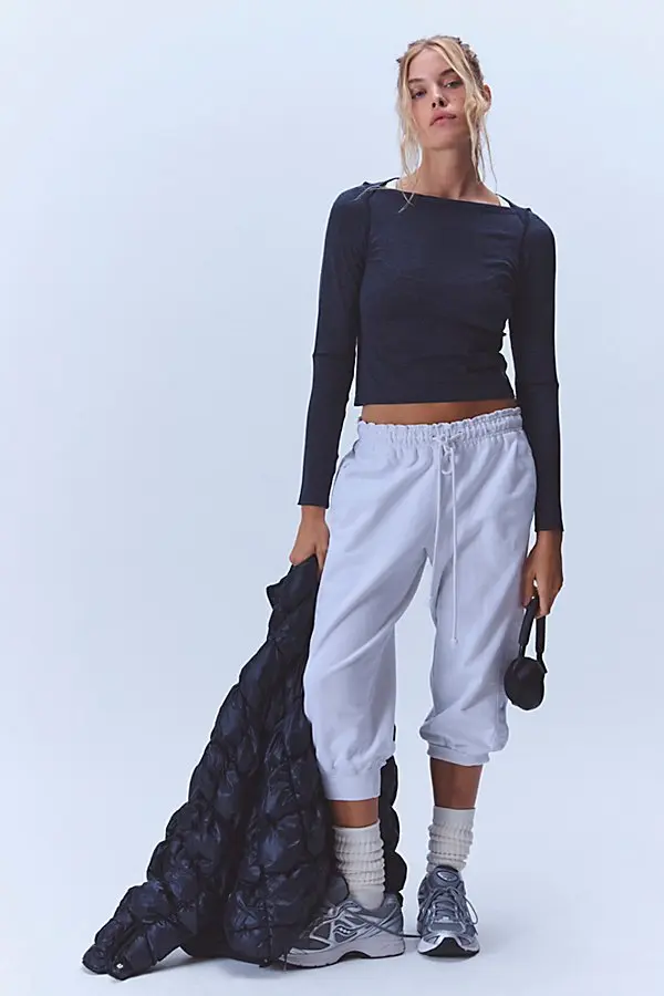 Free People Up Next Long Sleeve Top - Black