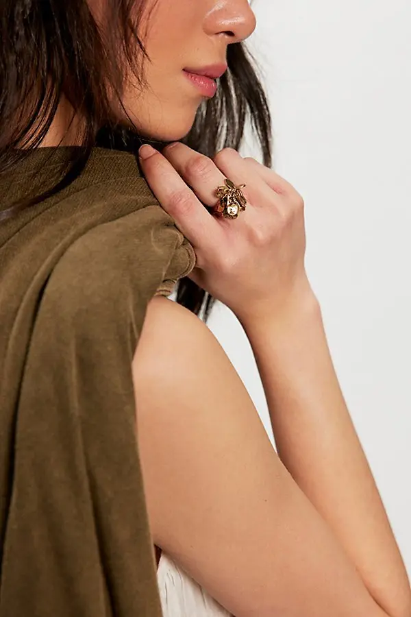 Free People Small World Charm Ring - Gold