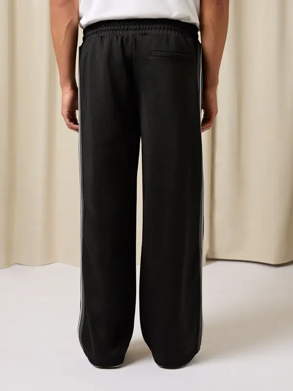 REISS Foster Monogram Cotton Wide-leg Joggers