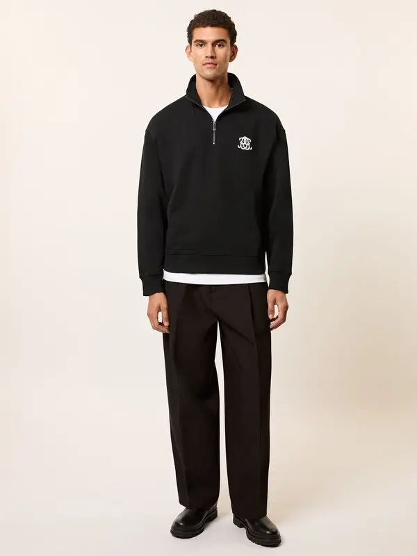REISS Relaxed Half-zip Sweatshirt