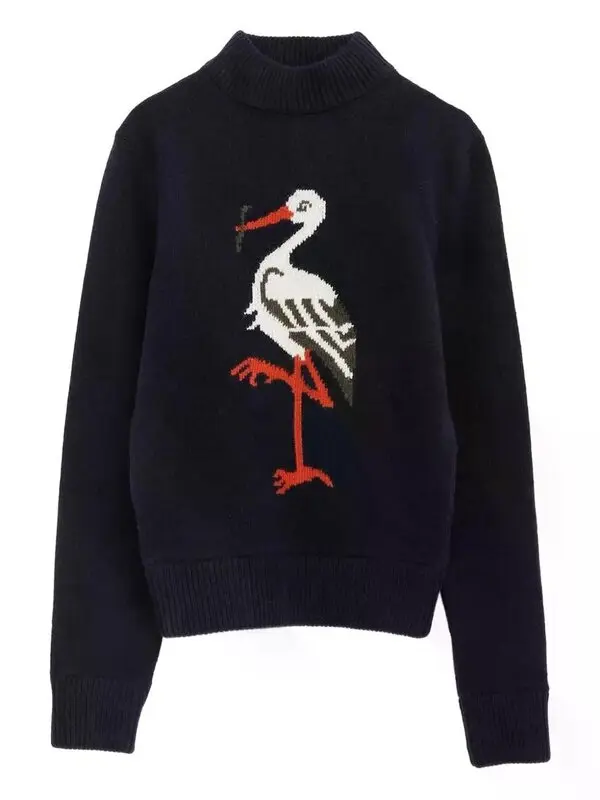 DURAN LANTINK Embroidered High Neck Sweater