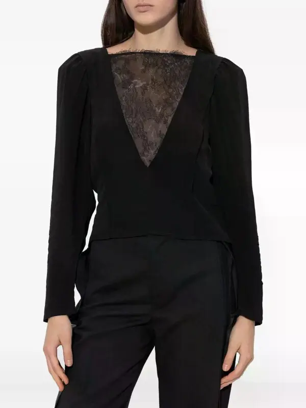 IRO PARIS Lace Panelled Blouse