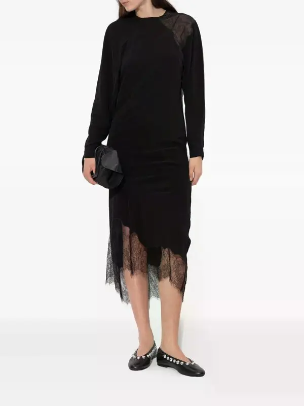 IRO PARIS Adima Lace-panel Midi Dress