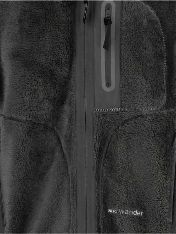 AND WANDER Zipped Fleece Jacket