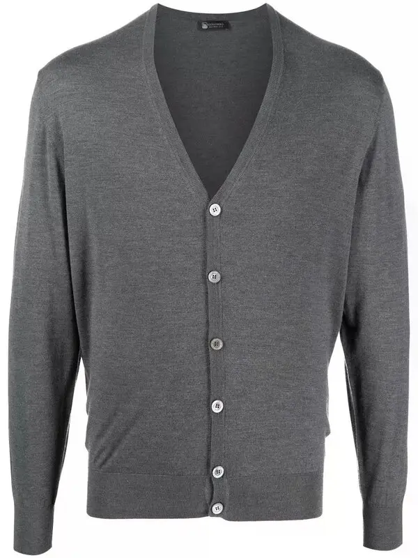 Colombo Button-down Knit Cardigan - Grey