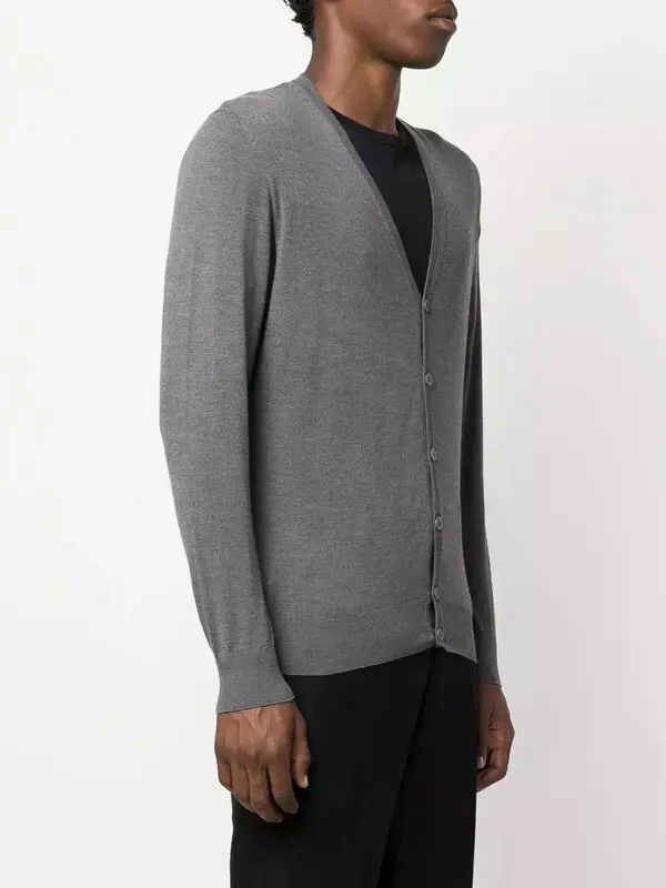 Colombo Button-down Knit Cardigan - Grey
