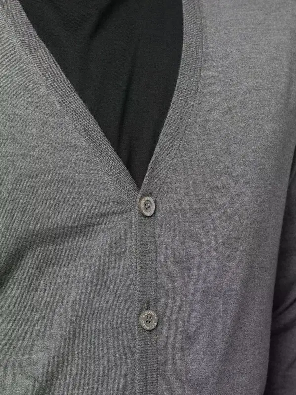 Colombo Button-down Knit Cardigan - Grey