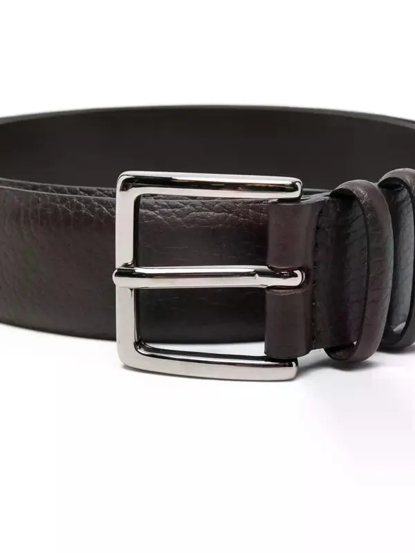 Orciani Pebble-grain Leather Belt - Brown