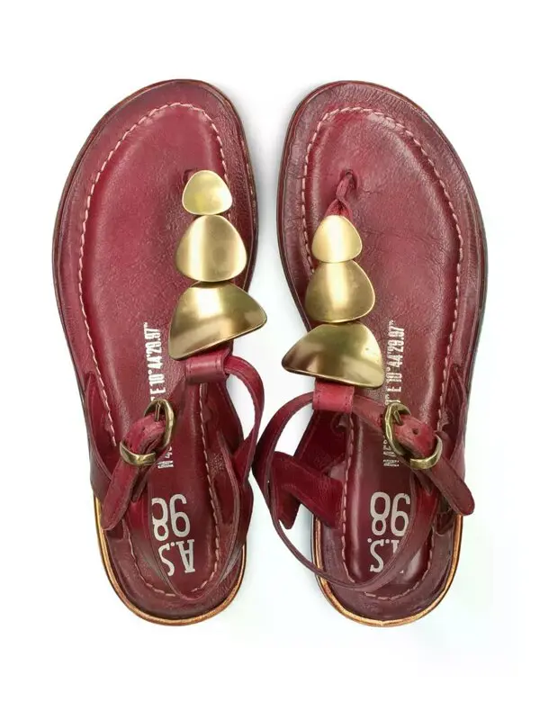 A.S.98 Embellished T-strap Sandals