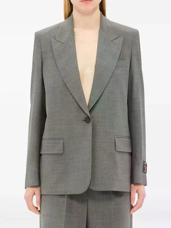 MSGM Single-breasted Blazer - Grey