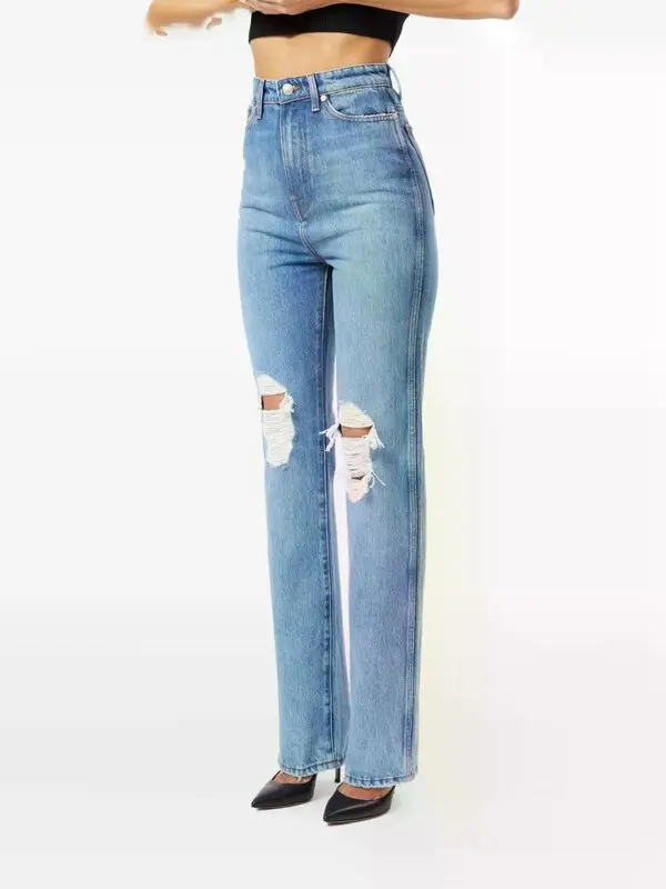 NO44 Straight Leg Ripped Jeans