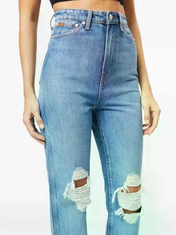 NO44 Straight Leg Ripped Jeans