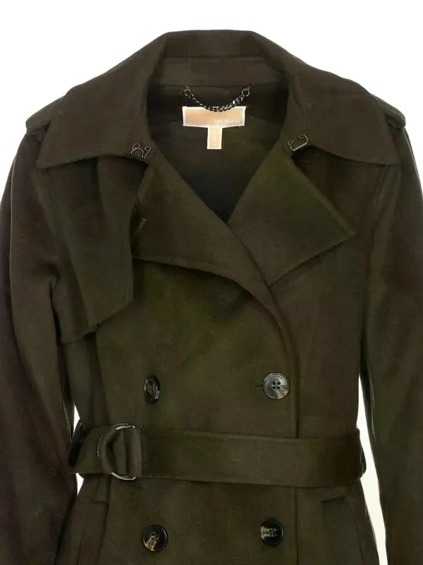 Michael Kors Double-breasted Belted Trench Coat - Green