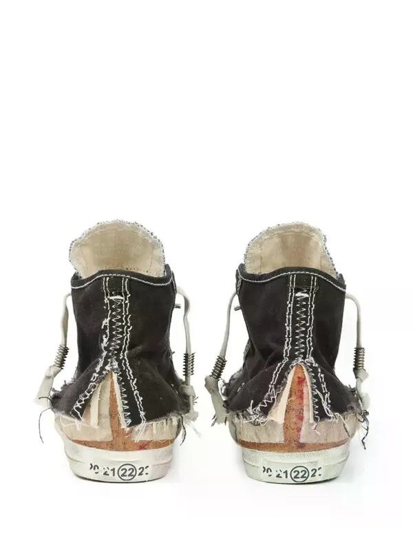 MAISON MARGIELA Distressed High-top Sneakers - Black