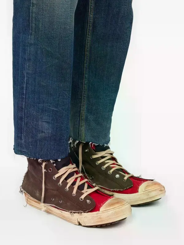 MAISON MARGIELA Love To Death" Distressed High-top Sneakers - Brown