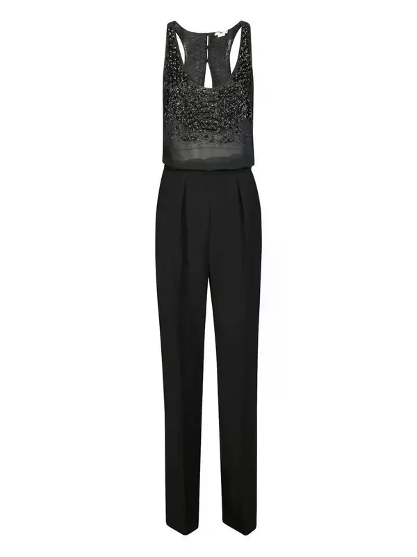 Elisabetta Franchi Beaded Jumpsuit - Black