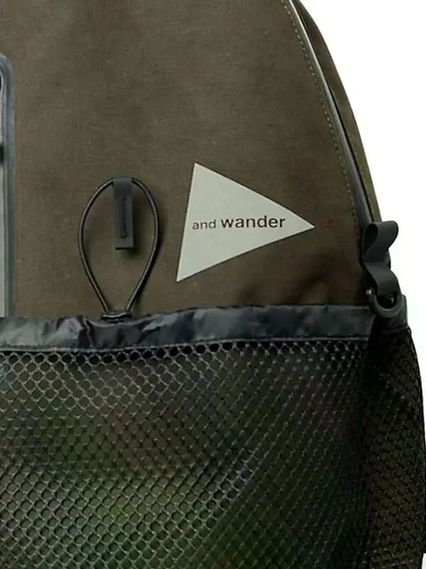AND WANDER Triangular-logo Backpack - Green