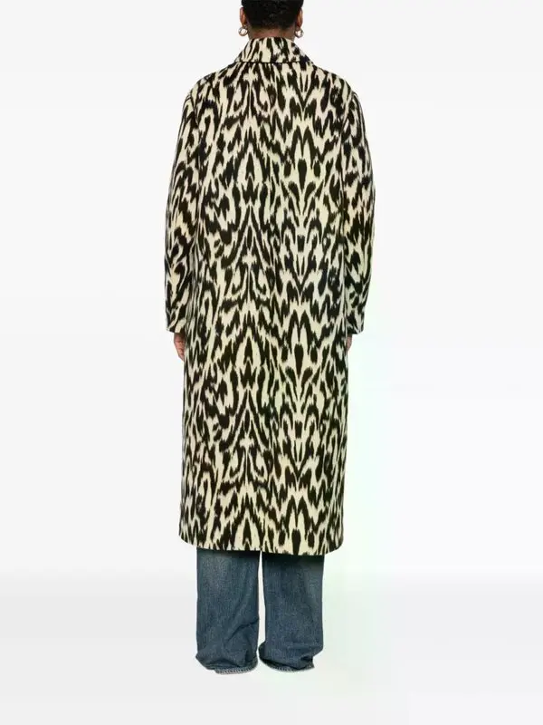 FORTE_FORTE Animal-print Button Coat