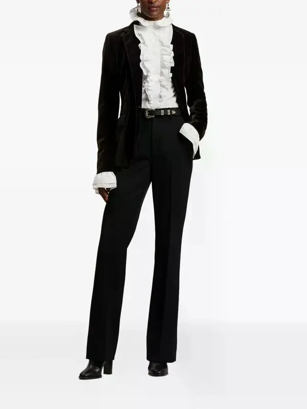 Ralph Lauren Floral-buckle Leather Belt