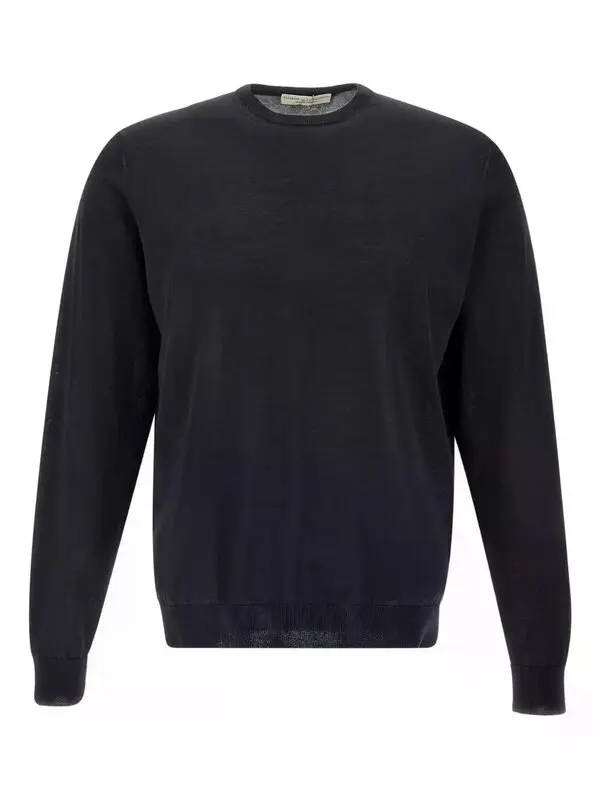 FILIPPO DE LAURENTIIS Cotton Crew Neck Sweater - Black