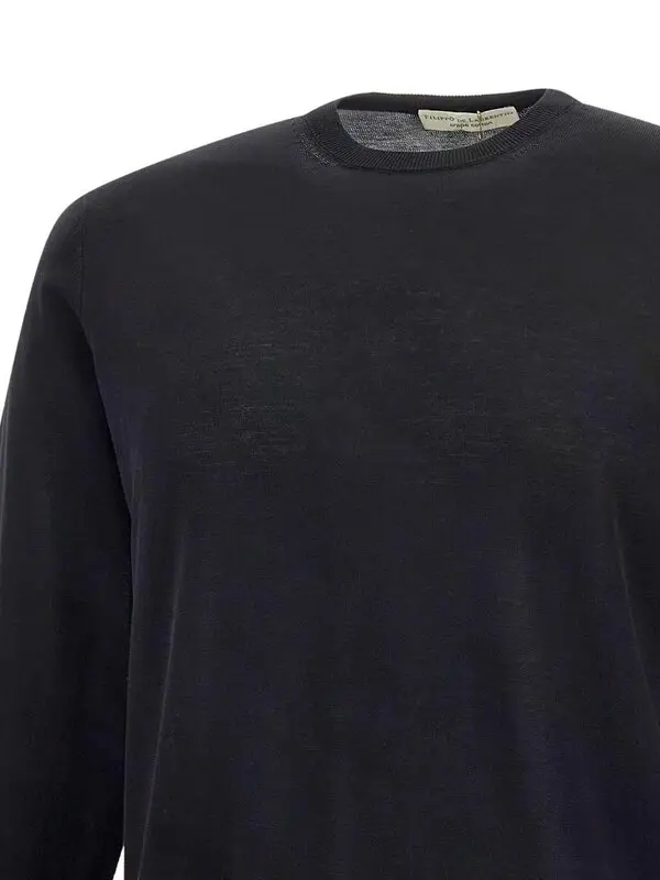 FILIPPO DE LAURENTIIS Cotton Crew Neck Sweater - Black