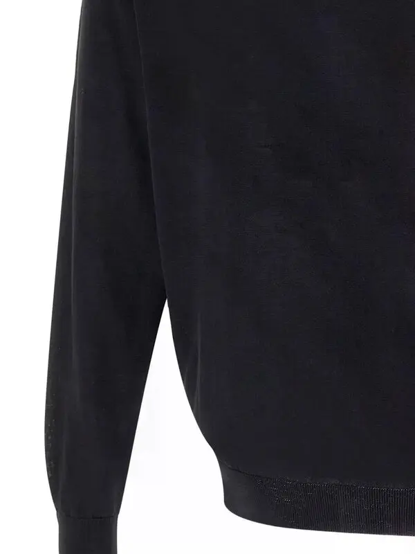 FILIPPO DE LAURENTIIS Cotton Crew Neck Sweater - Black