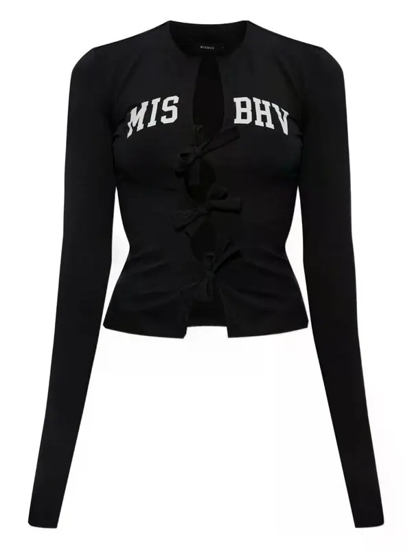 MISBHV Varsity Bows Longsleeve Top - Black