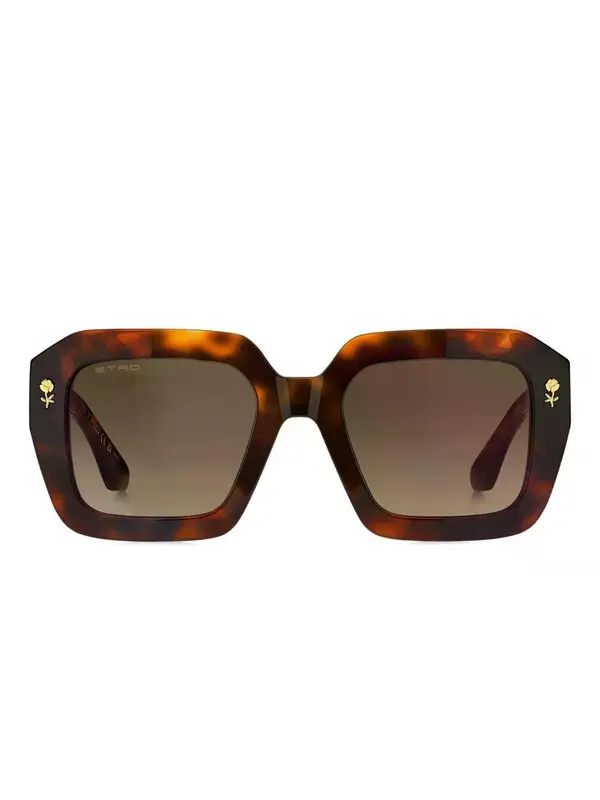 Etro Geometric Frame Sunglasses - Brown