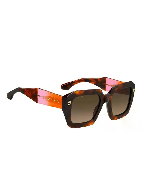 Etro Geometric Frame Sunglasses - Brown