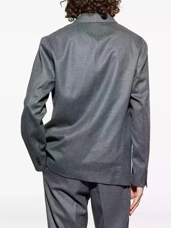 Emporio Armani Single-breasted Wool Blazer - Grey
