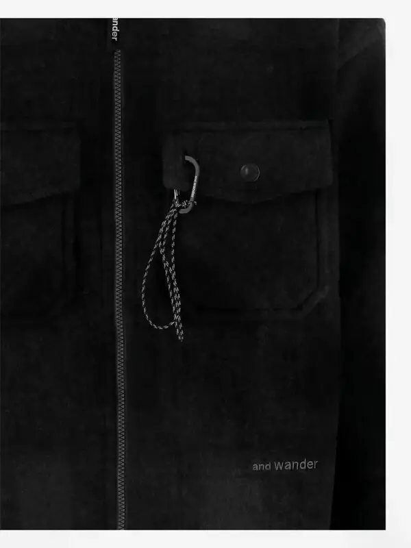 AND WANDER Flap-pocket Zip Jacket