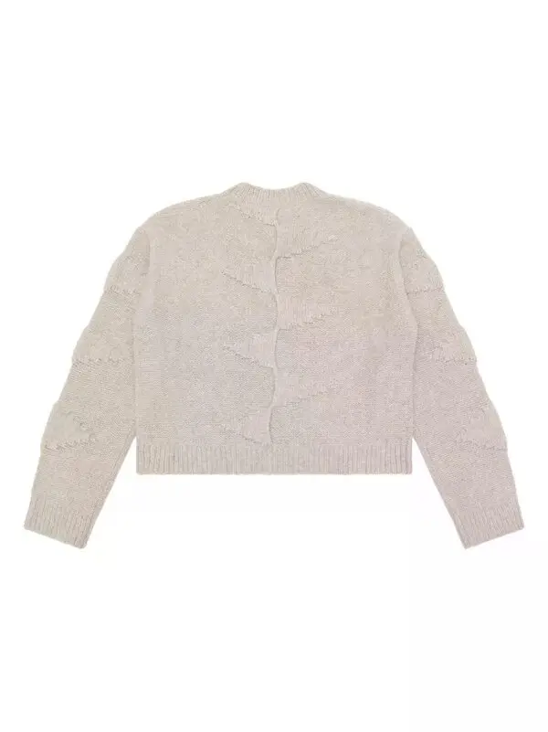 HELIOT EMIL Spiral-knit Wool Sweater - Neutrals