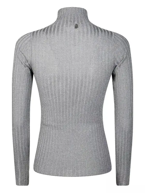 Liu Jo Lurex Ribbed Knit Sweater