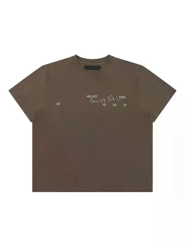 HELIOT EMIL Cotton T-shirt - Brown