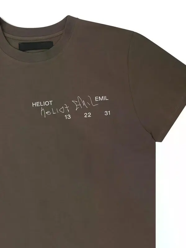 HELIOT EMIL Cotton T-shirt - Brown