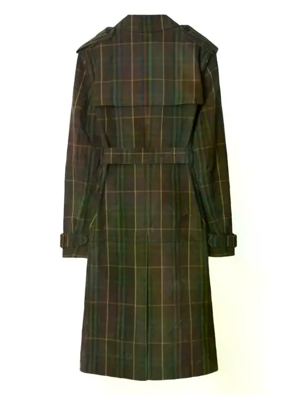 Burberry Checked Double-breasted Trench Coat
