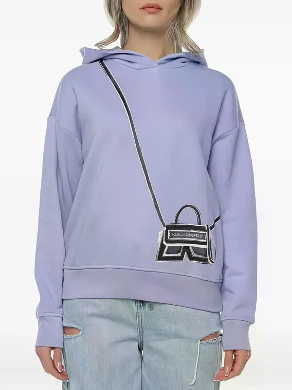 Karl Lagerfeld K Bag Hoodie - Purple