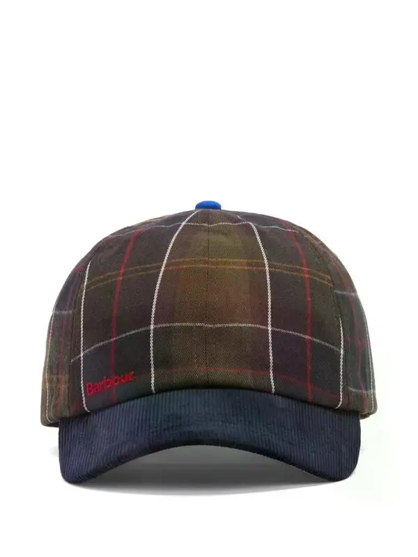 Paul Smith Tartan-patterned Corduroy Cap - Brown