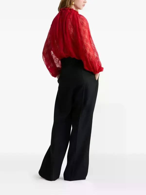 PATOU Lace Drawstring Top